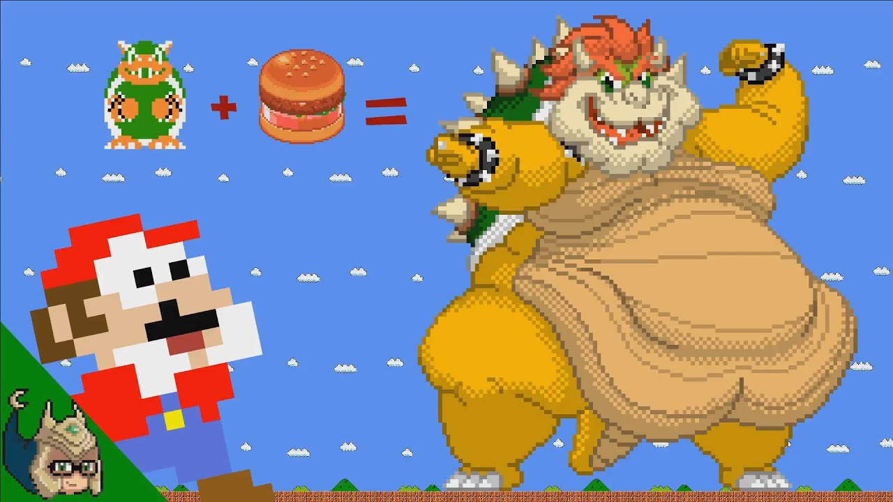 ёяш ёянф Mario Vs Super Sized Fat Bowser Maze Mario Cartoon Animation Youtube
