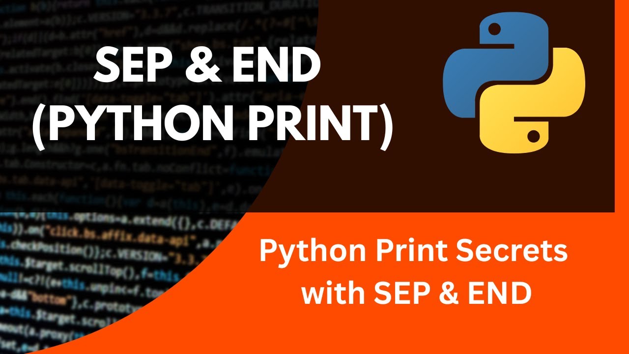 Python Tutorial Python Sep And End Youtube