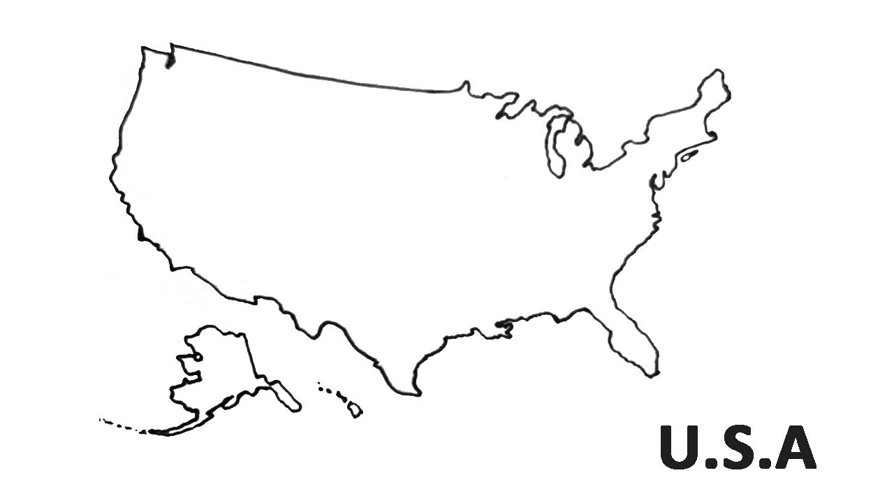 How To Draw The United States Map Continuous Line Drawing United