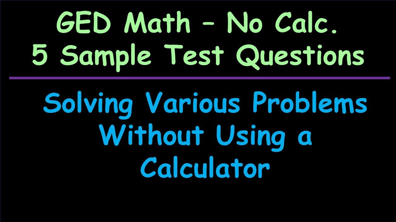 Ged Math Printable Practice Test Ged Mathematical Reasoning Test For