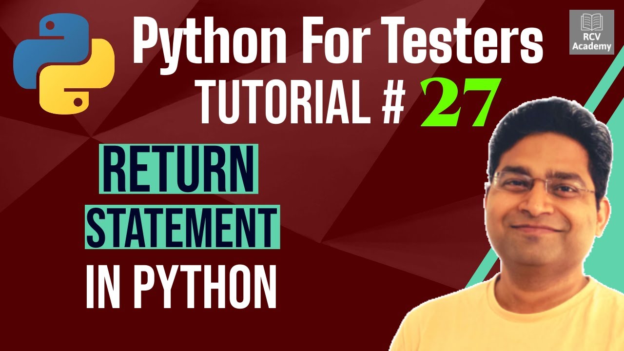 Python For Testers 27 Return Statement In Python Youtube