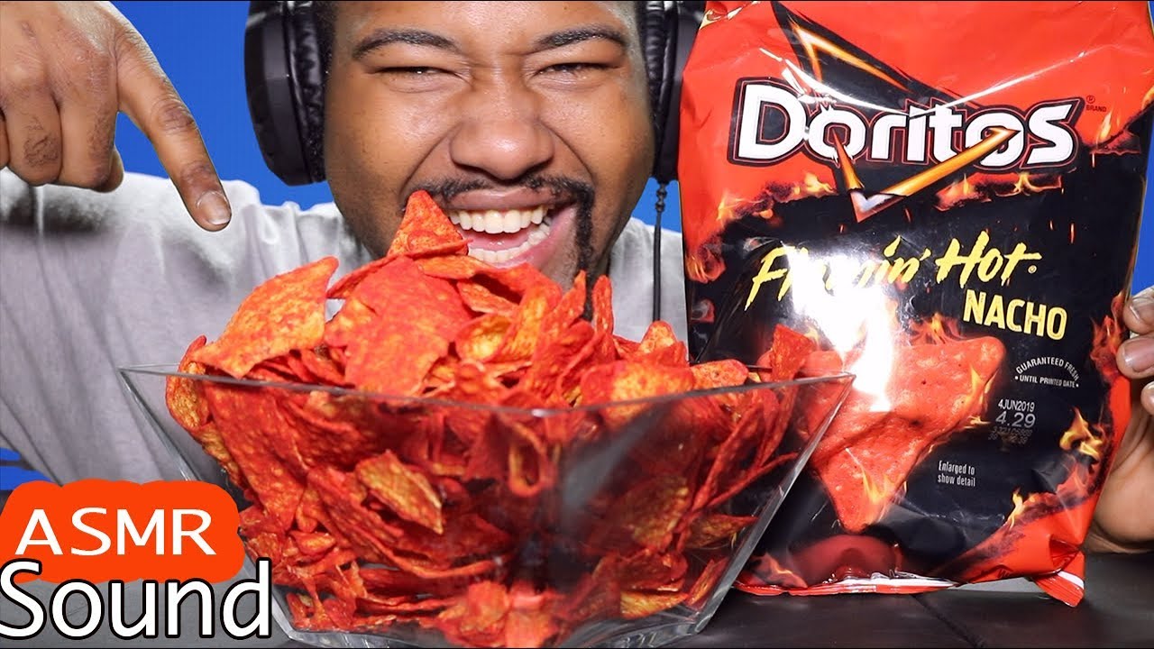 Doritos Flamin Hot Nacho Asmr Loud Eating Sounds Youtube