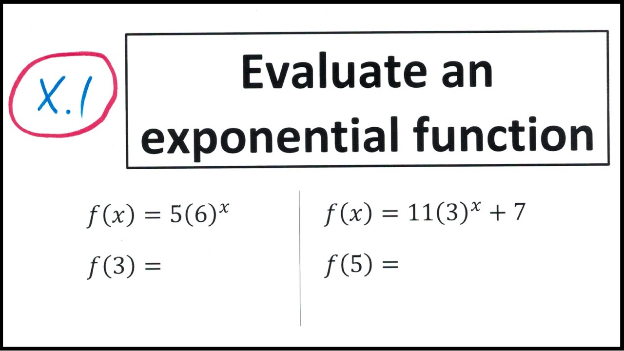 Evaluate An Exponential Function Youtube