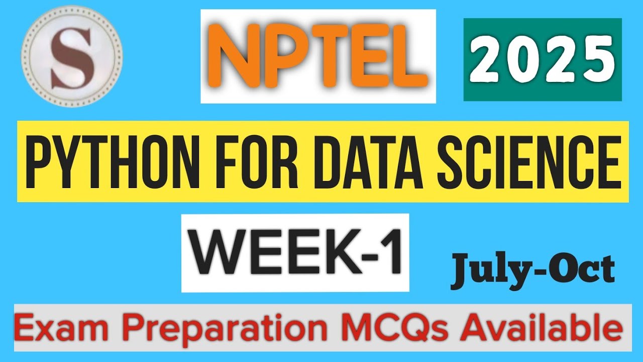 Python For Data Science Week 1 Quiz Assignment Answers 2025 July Oct