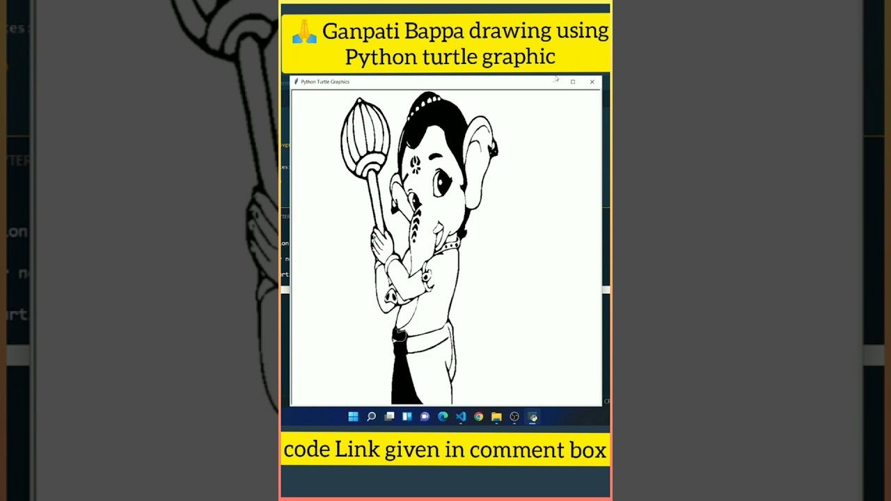 ёящп Ganpati Bappa ёящп Python Turtle Graphic Ganesh Chaturthi Special