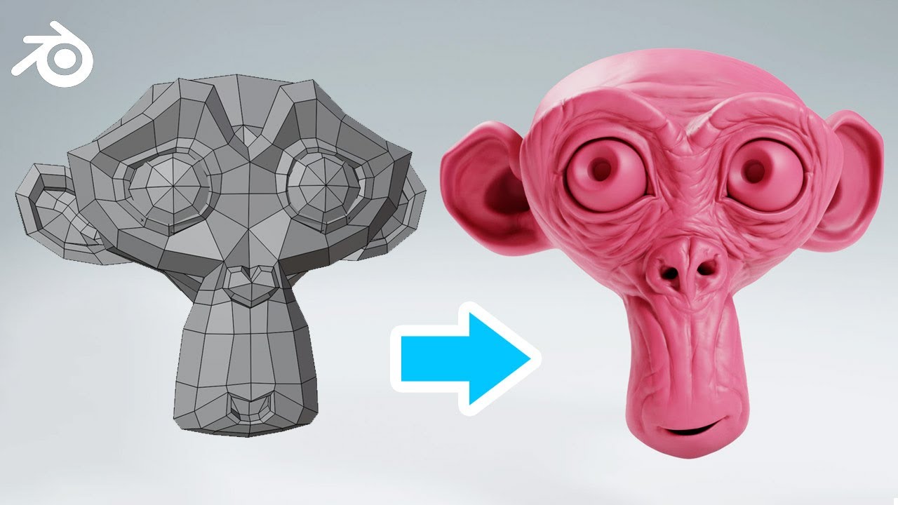 Sculpting Suzanne Into A Realistic Monkey In Blender Youtube