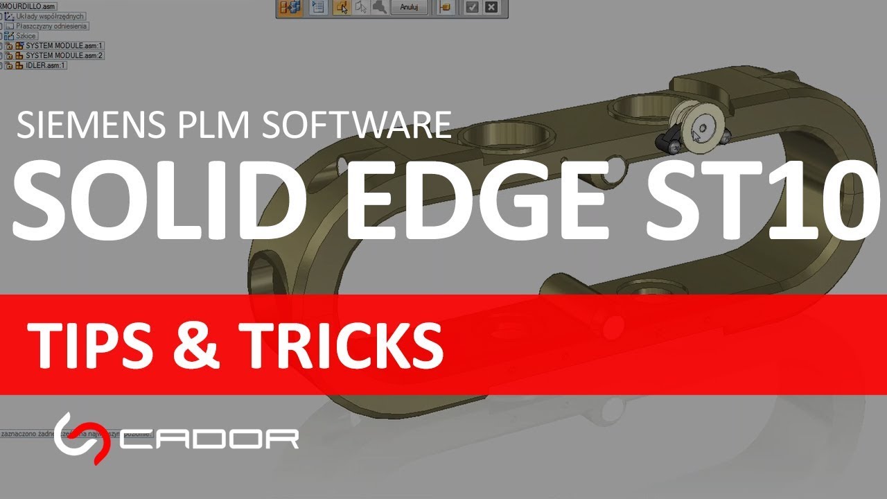 Solid Edge St10 Tips Tricks Youtube