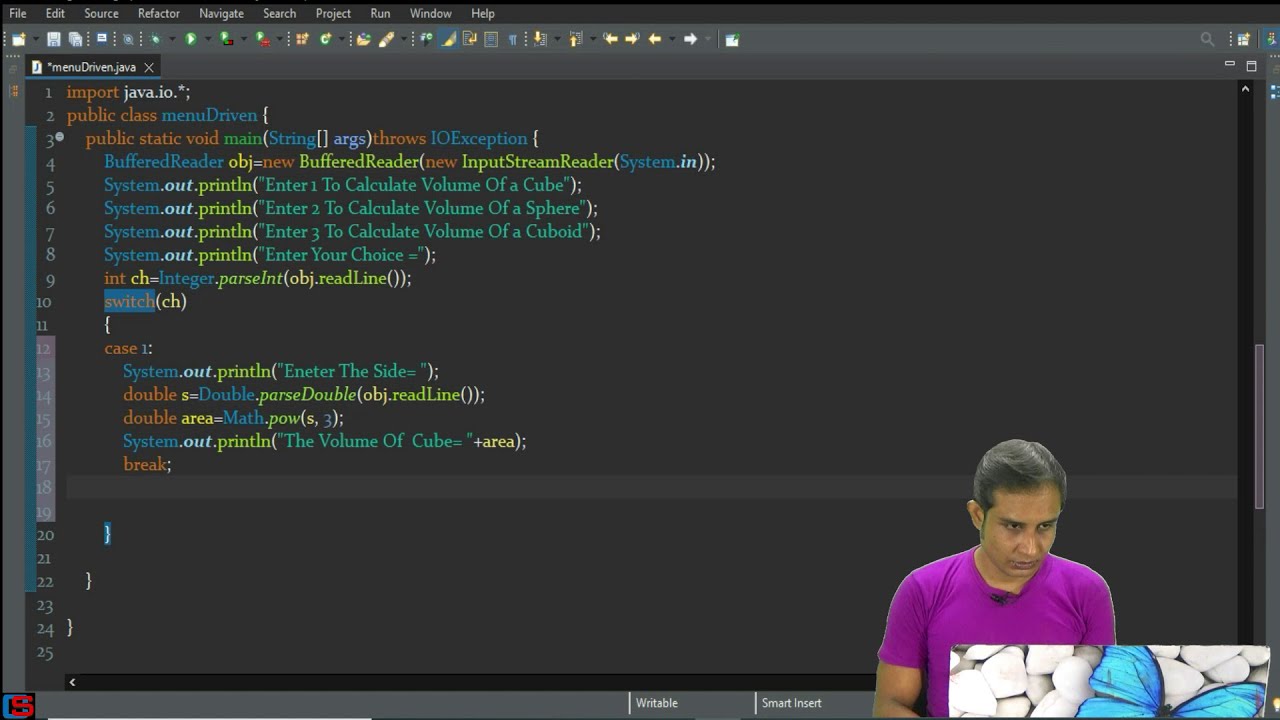 Menu Driven Program In Java Part 16 Youtube