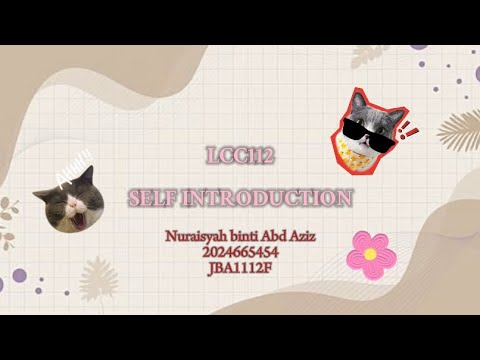 Self Introduction Lcc112 Youtube