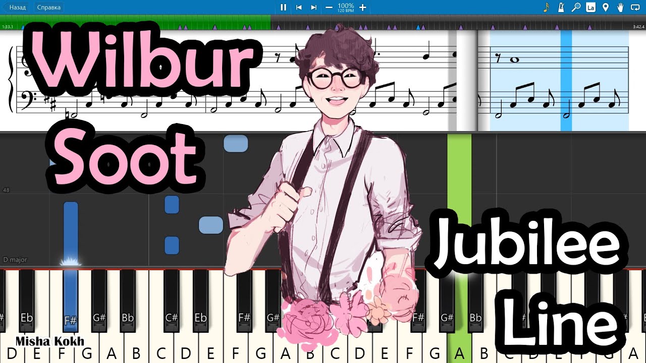 Wilbur Soot Jubilee Line Piano Tutorial Sheets Midi Synthesia