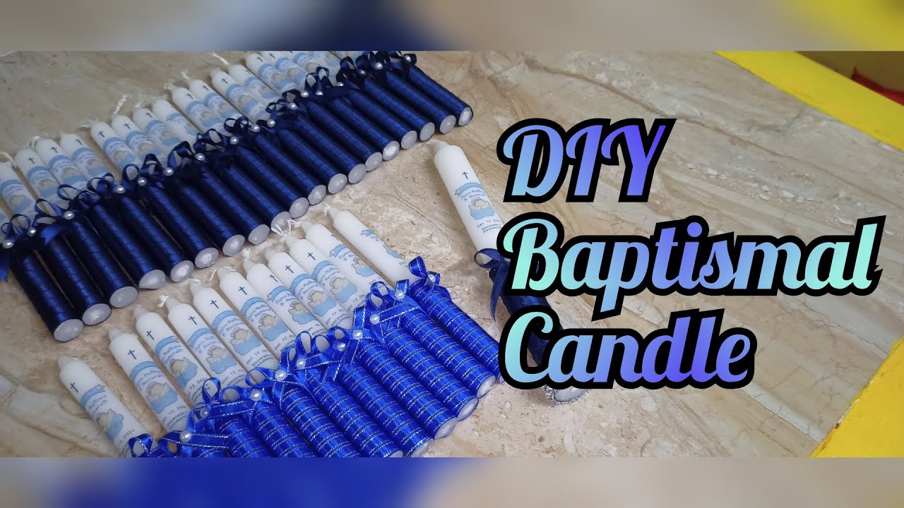 Diy Baptismal Candle Youtube