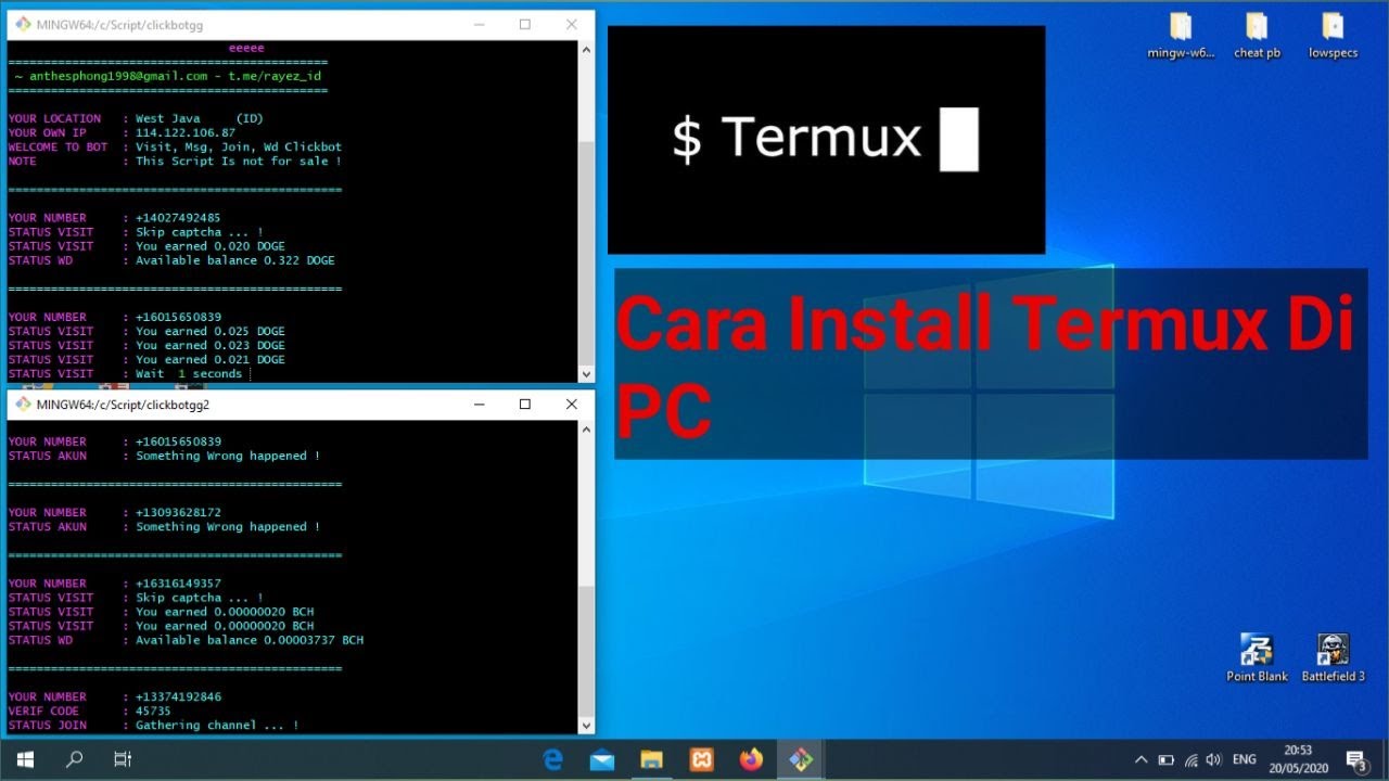 Cara Menginstall Termux Di Pc Tutorbot Youtube