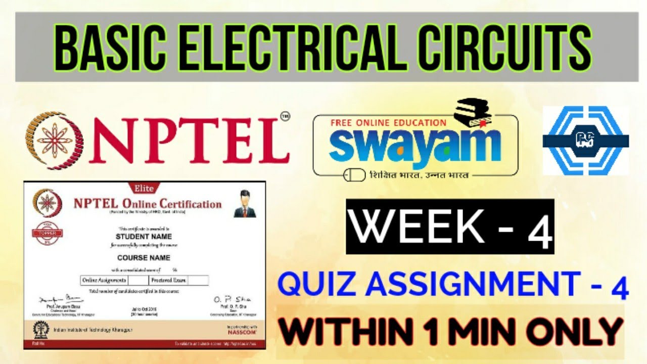 Basic Electrical Circuits Nptel Week 4 Quiz Assignment Solution