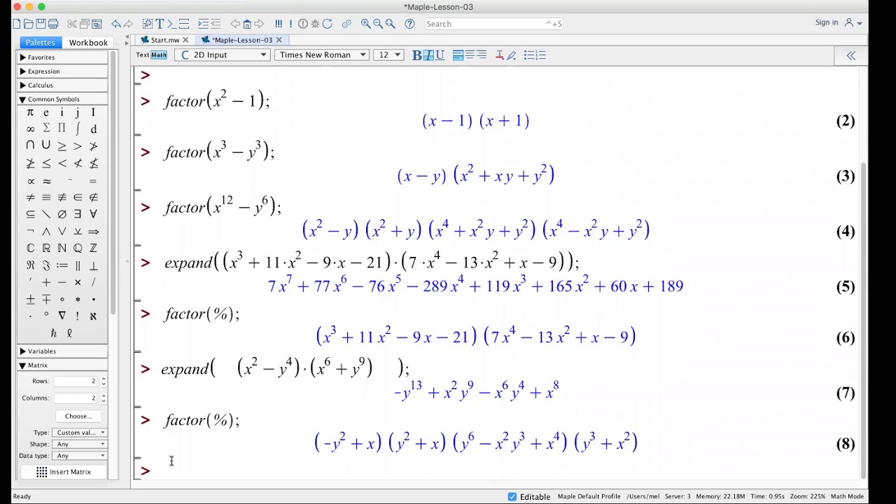 Maple Lesson 3 Youtube