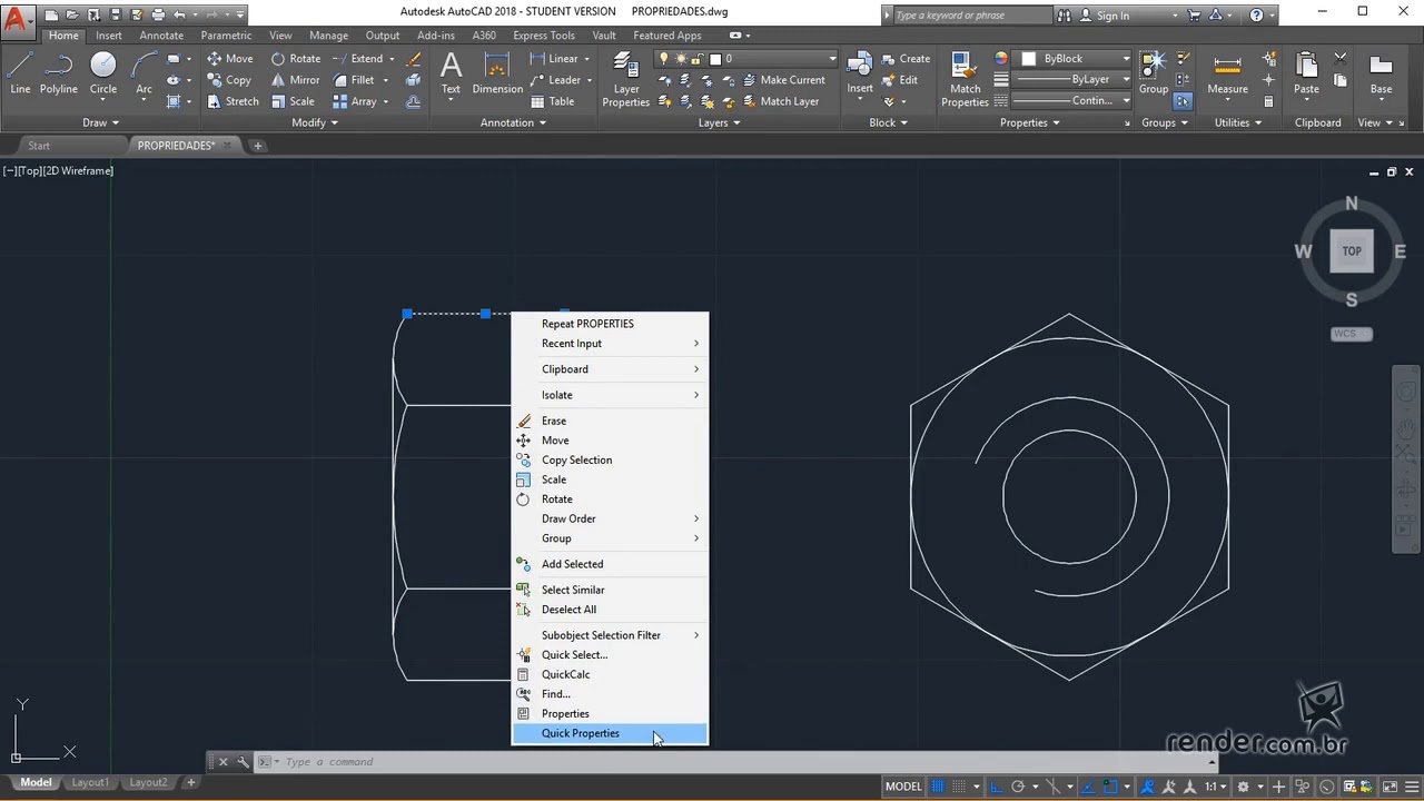 24 Changing Object Properties Autocad 2018 Basic Youtube