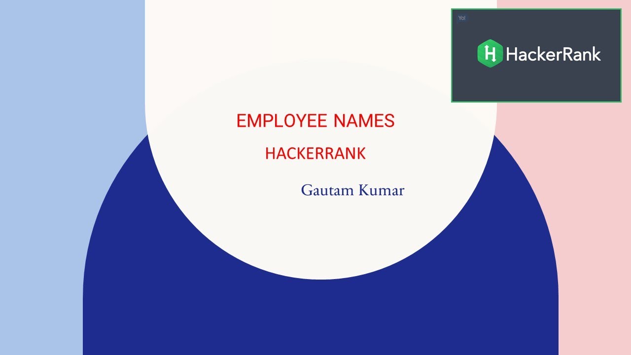 Employee Names Hackerrank Sql Microsoft Sql Interview Youtube