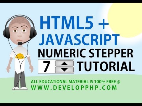 Numeric Stepper Html5 Tutorial Form Input Interface With Javascript