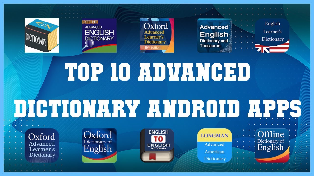 Top 10 Advanced Dictionary Android App Review Youtube