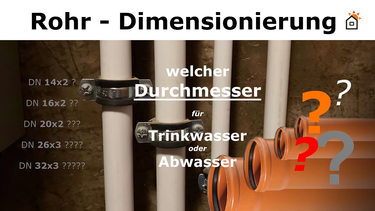 Dimensionierung Wasserrohre Richtigen Rohrgröße Wählen Youtube