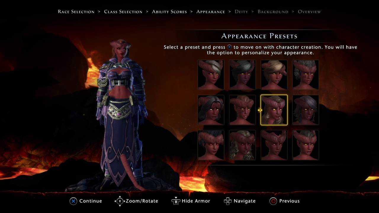 Neverwinter Character Creation Tiefling Control Wizard Youtube