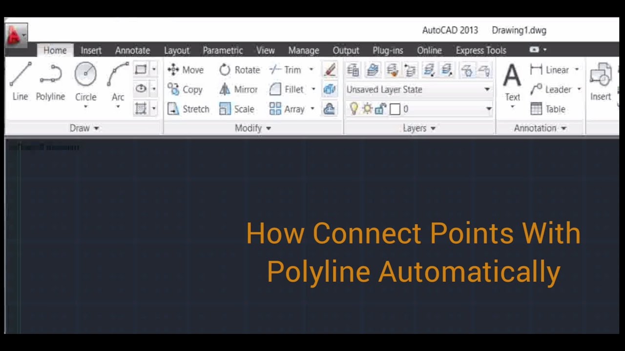 How To Connect Points With Polyline Automatically In Autocad