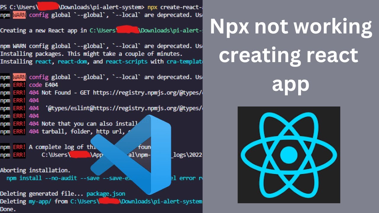 Npx Create React App Not Working Npx Not Working In Visual Studio Code