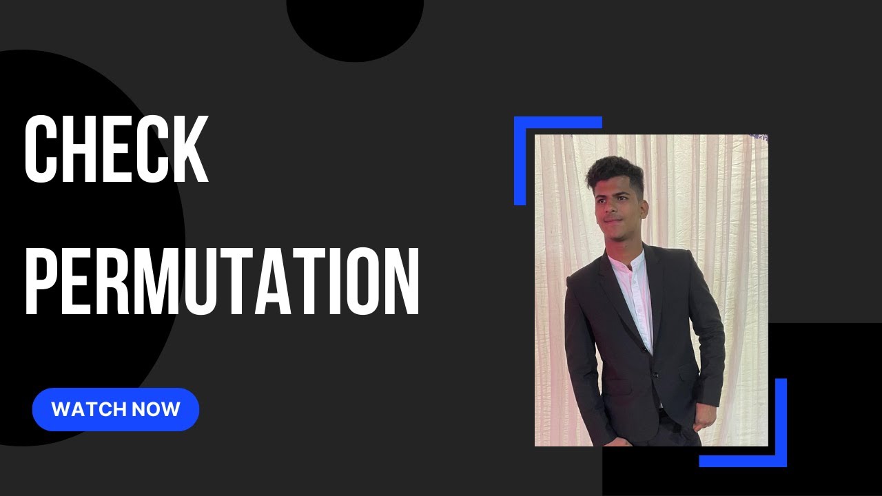 Check Permutation String Youtube