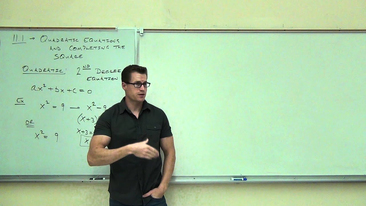 Intermediate Algebra Lecture 11 1 Part 1 Youtube