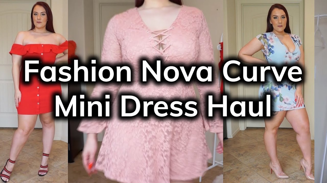 Fashion Nova Curve Summertime Mini Dress Try On Haul Ruby Red Youtube