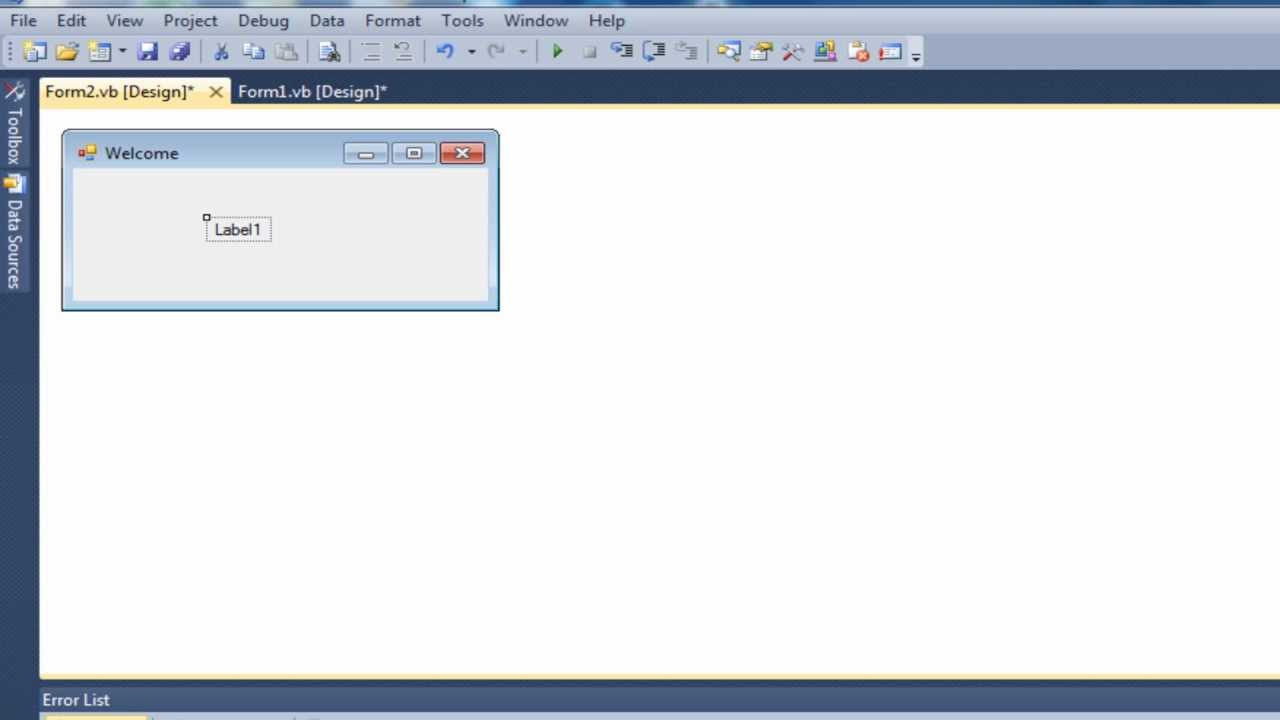 Transfer Information From One Form To Another In Visual Basic 2010
