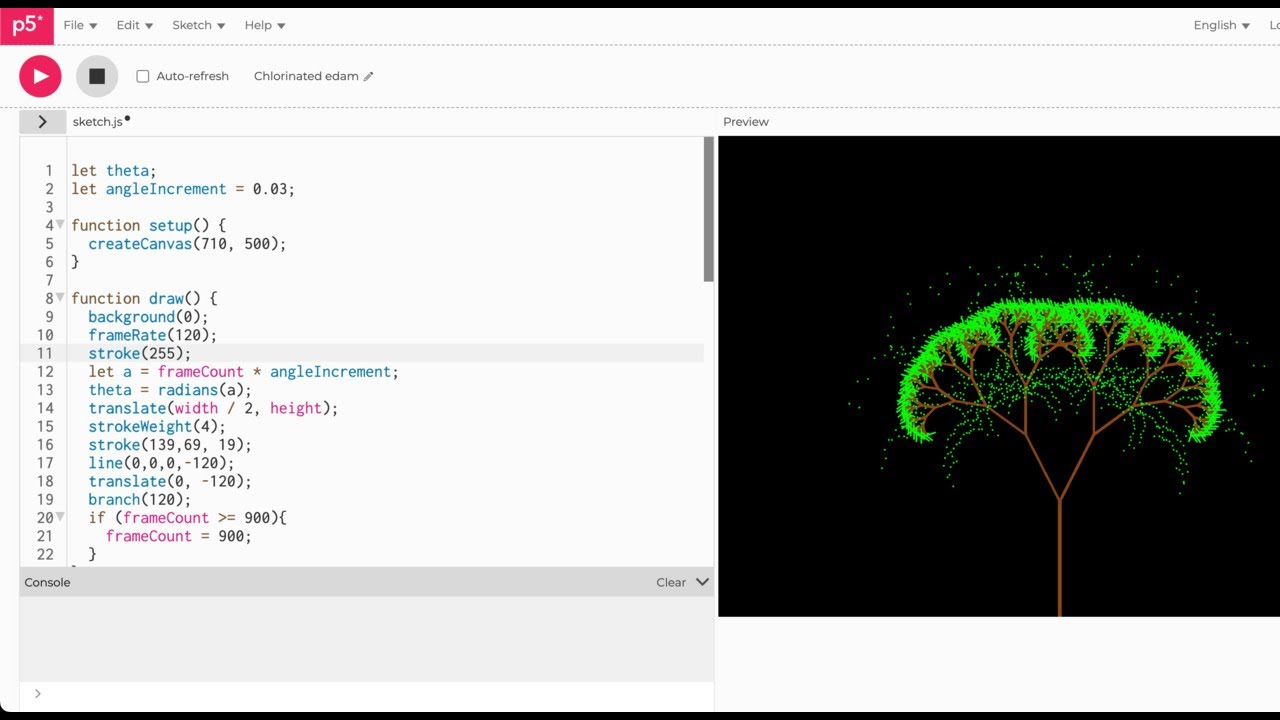 Coding A Fractal Recursive Tree In P5 Js Youtube