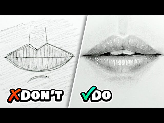 How To Draw Realistic Lips Step By Step For Beginners Drawing A