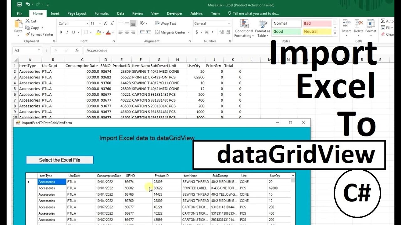 How To Import Excel File To Datagridview In C Easily Swift Learn
