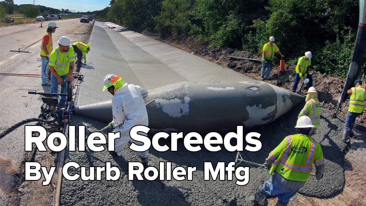 Concrete Roller Screeds By Curb Roller Mfg Youtube