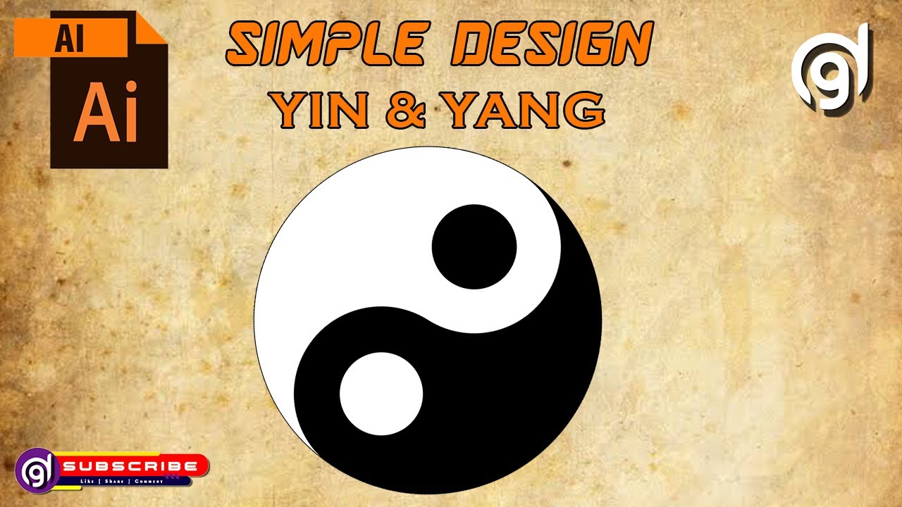 Simple Design Yin Yang Adobe Illustrator Cc Youtube