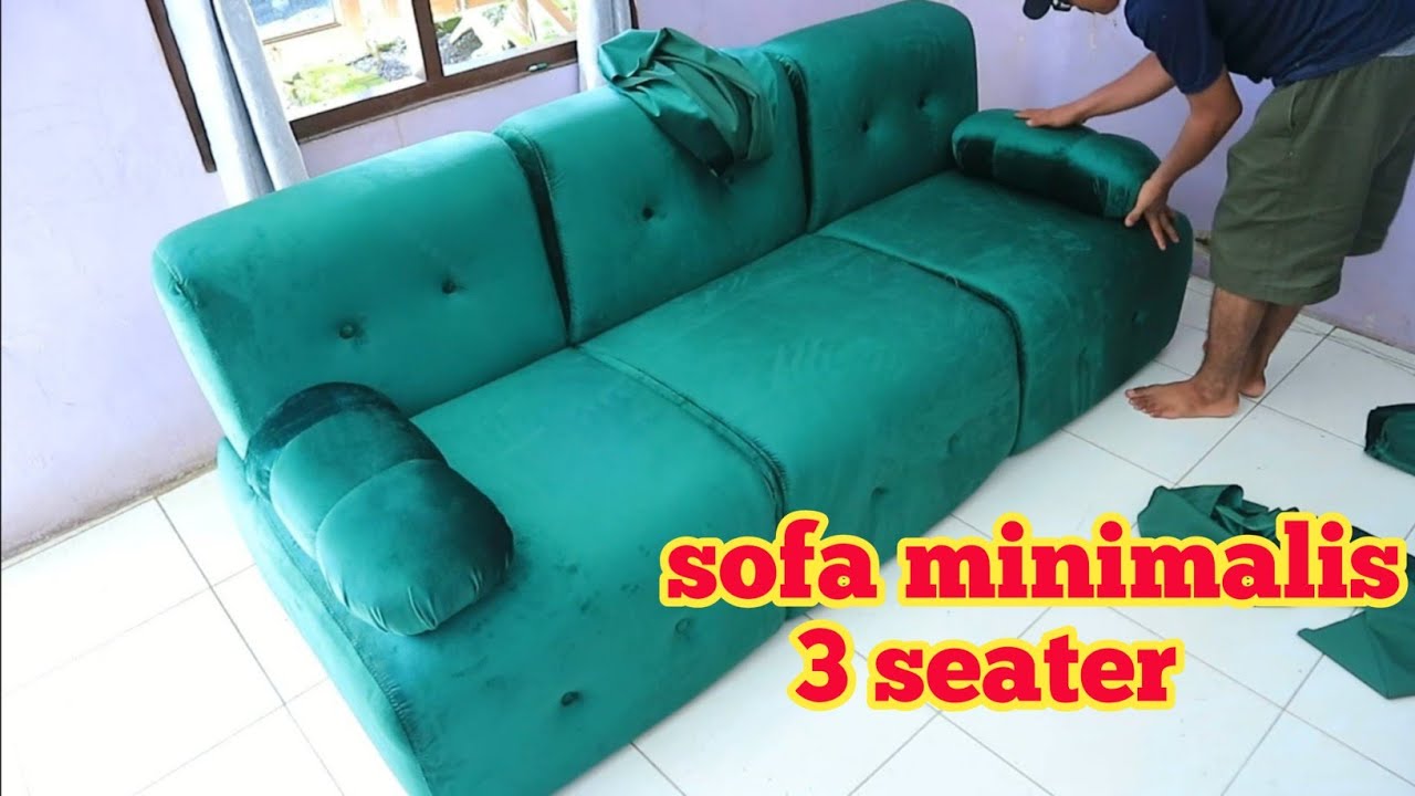 Diy Sofa Minimalis 3 Seater Youtube