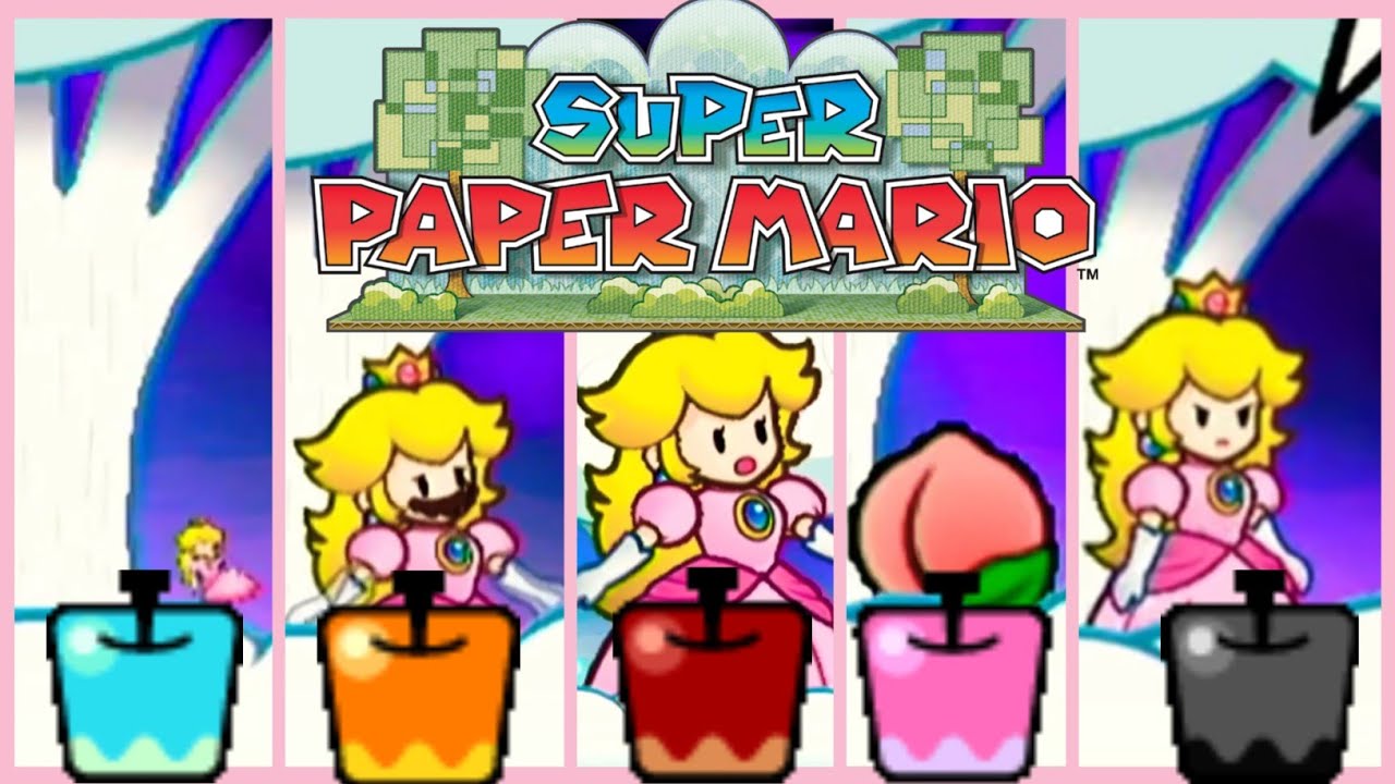 Super Paper Mario All Apple Effects On Peach Youtube