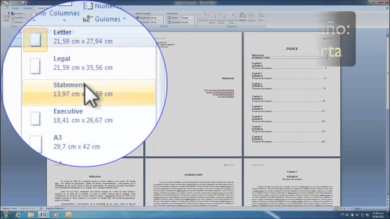 Medidas De Una Hoja Oficio En Word