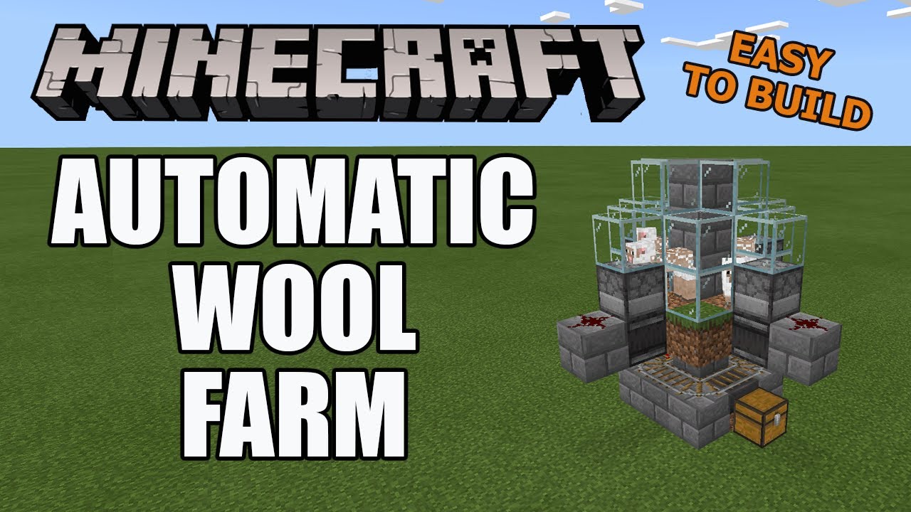 Minecraft Automatic Wool Farm Tutorial Simple Advanced Versions