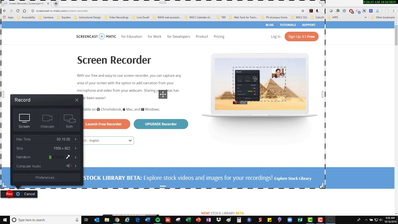 Screencastomatic Youtube