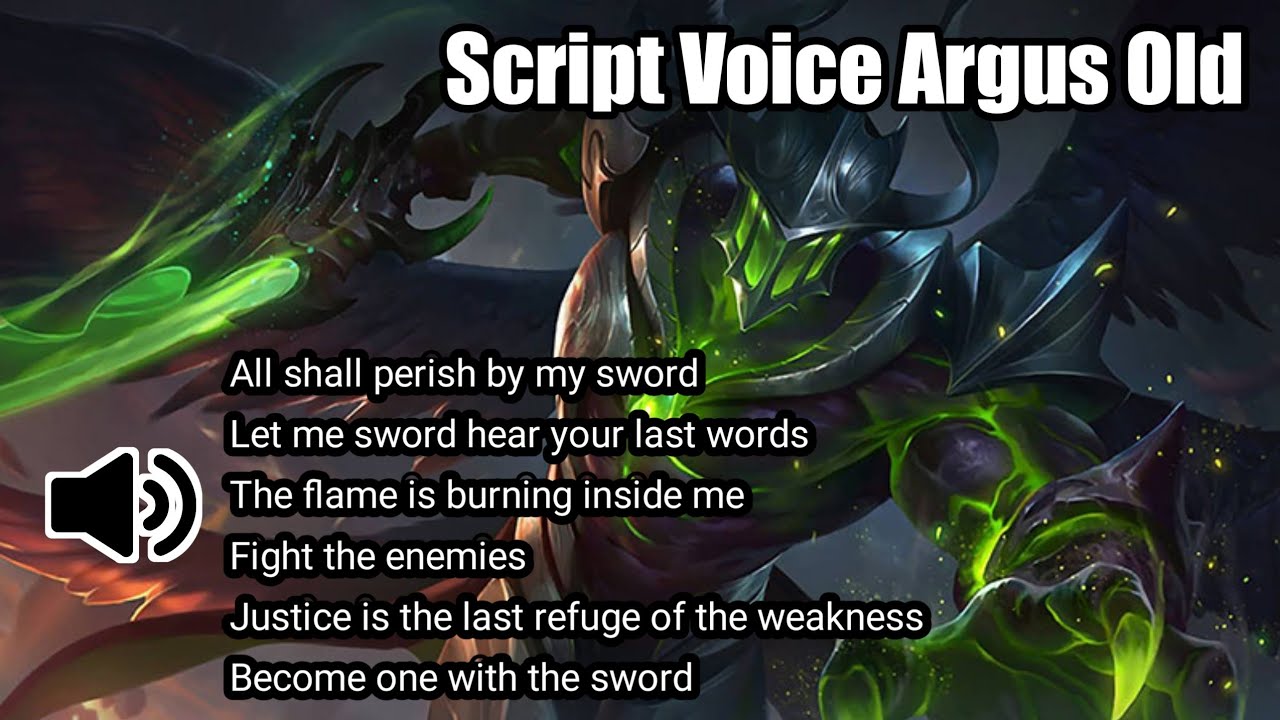 Script Voice Argus Old Mobile Legends Youtube