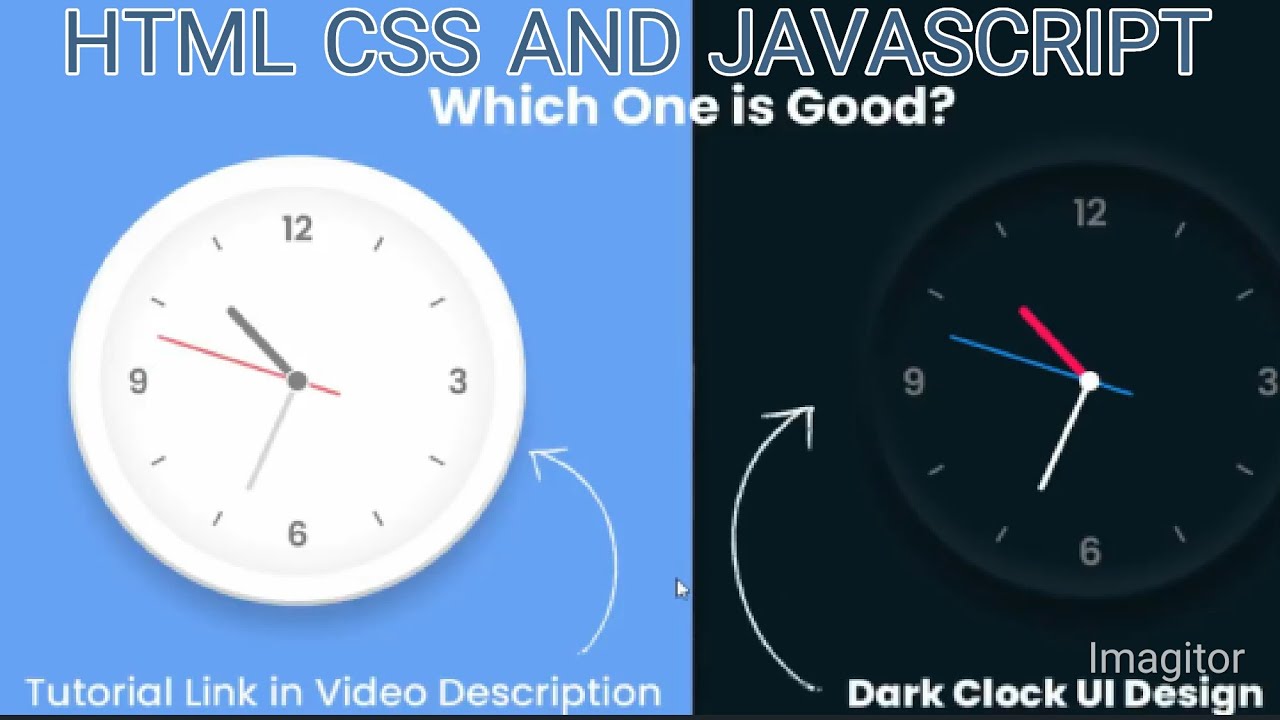 Javascript Clock Css Neumorphism Working Analog Clock Ui Design Youtube