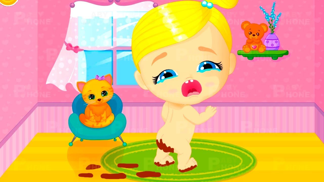 Lily Kitty Baby Doll House Kids Games Toilet Dress Up Feed Bath Pet
