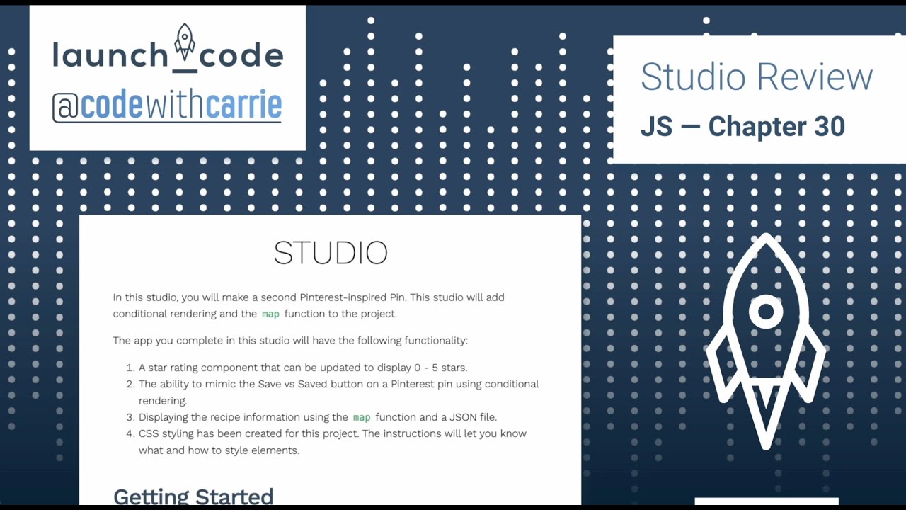 Webdev Js Chapter 30 Studio Review React Part 2 Youtube