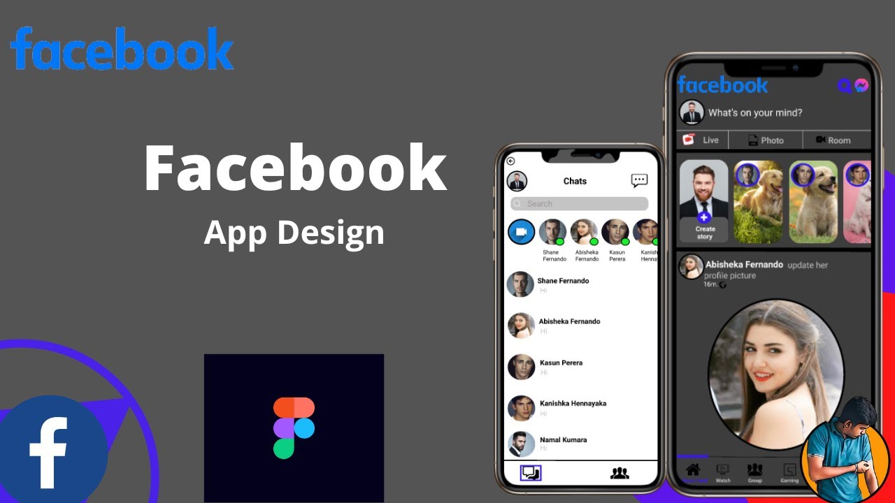 Facebook App Ui Ux Design Tutorial In Figma Prototype And Export