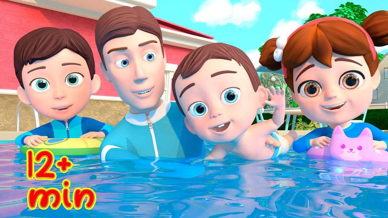 Baby Is Learning To Swim Swimming Pool Song Sing Along More Kids