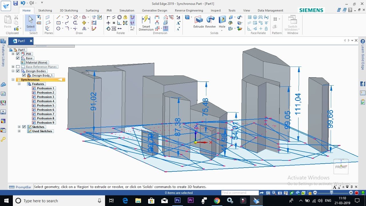 Solid Edge 2019 Tutorial 1 Youtube
