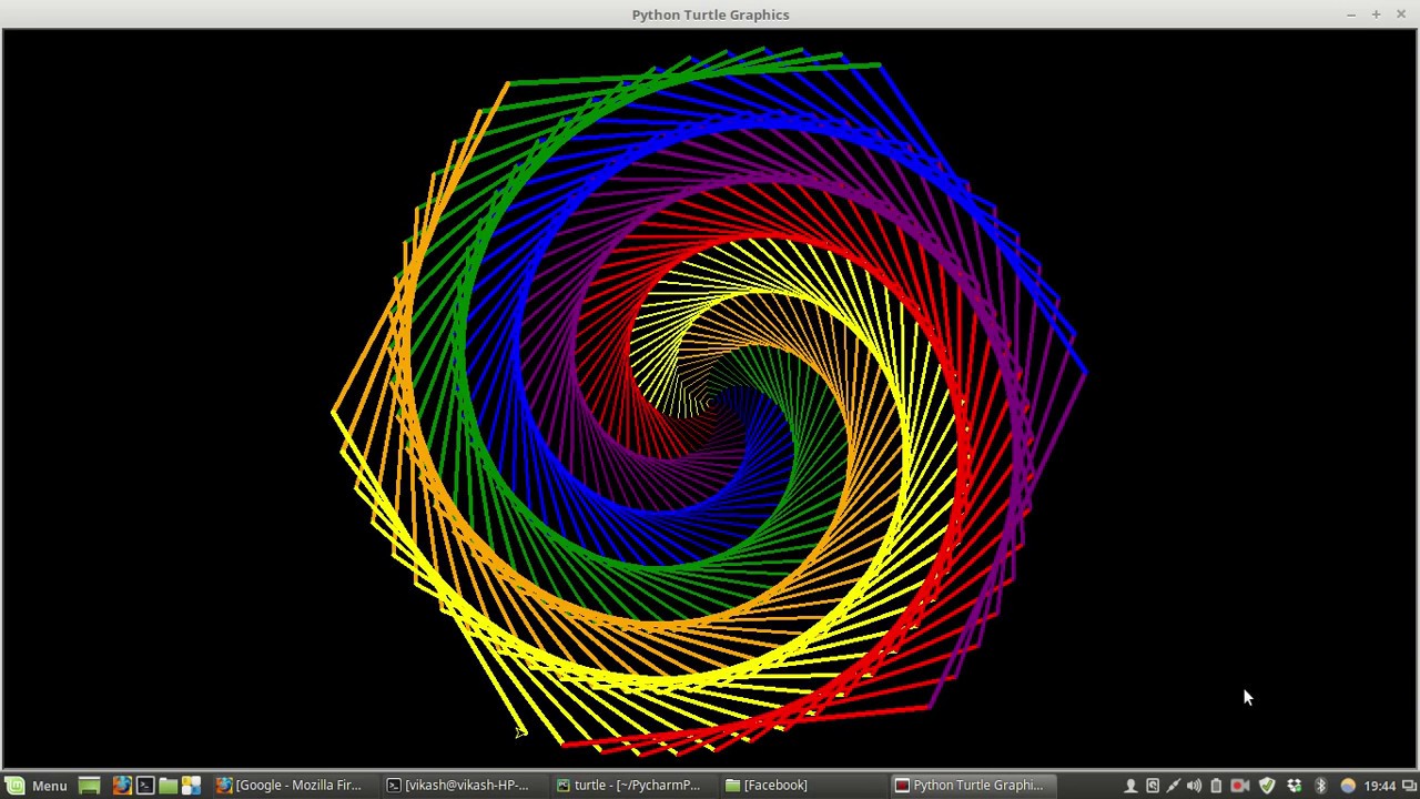 Turtle Hexabenzene Using Turtle In Python Youtube