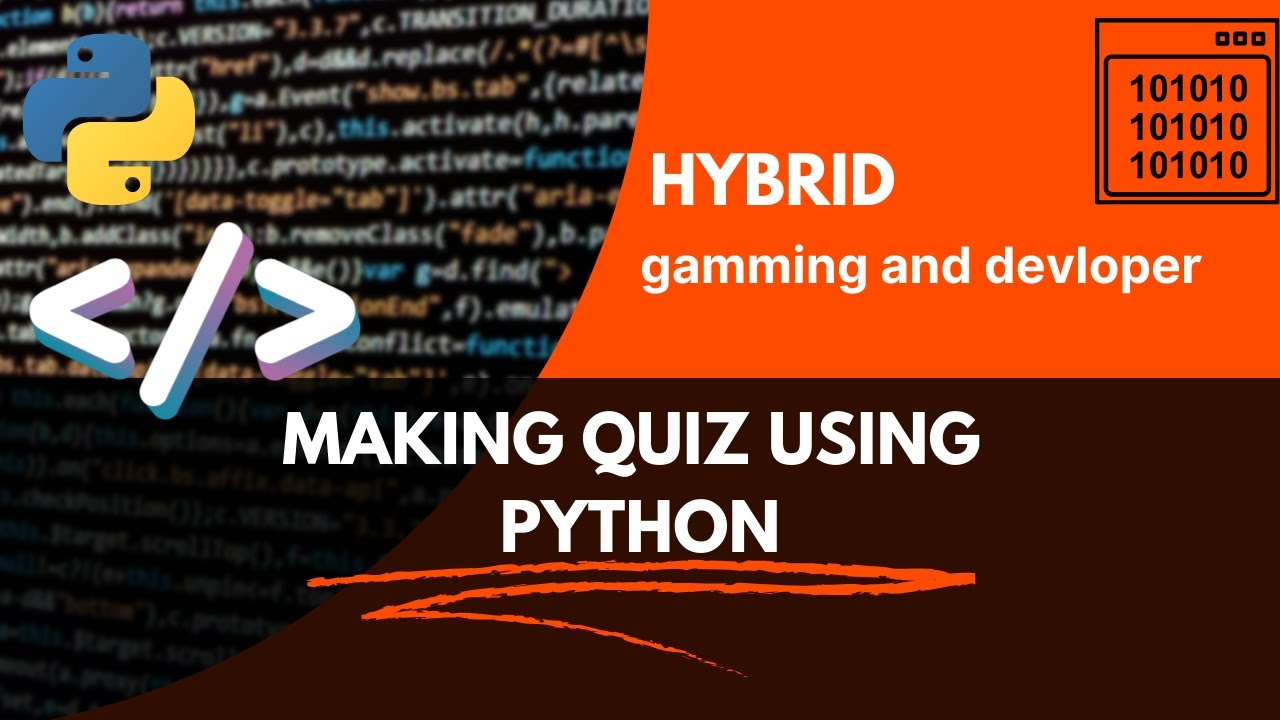 Making A Quiz Python Tutorial Youtube