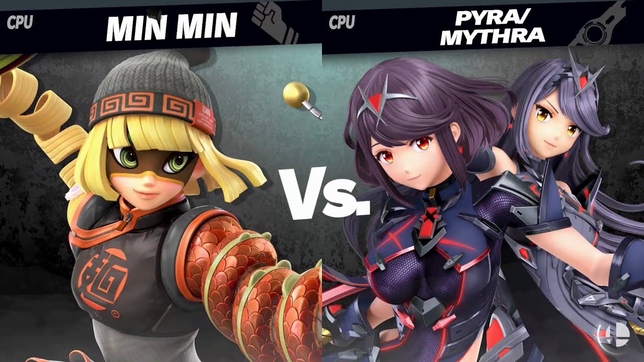 Super Smash Bros Ultimate Min Min Black Vs Pyra Mythra Black